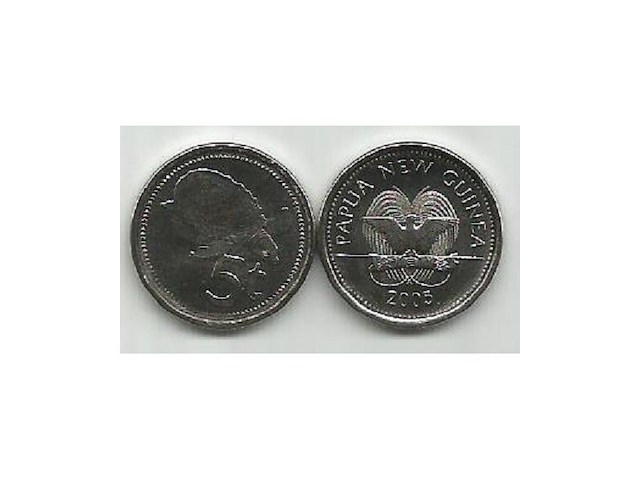 Papua New Guinea 5 toea 2005. UNC