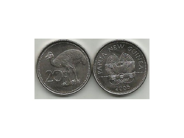 Papua New Guinea 20 toea 2005. UNC