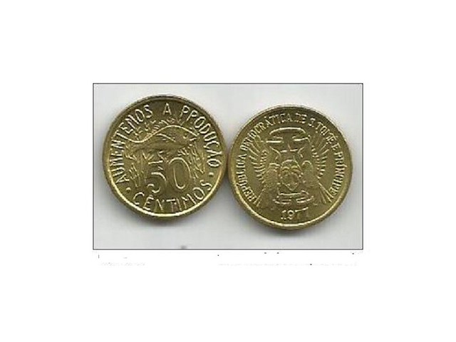 Sao Tome 50 centimos 1977. UNC