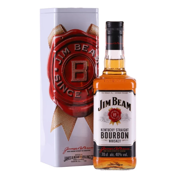 Viski Jim Beam White - poklon metalna kutija