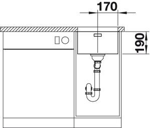 BLANCO ANDANO 340-U INOX Saten polirano