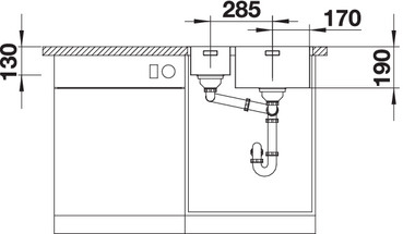 BLANCO ANDANO 340/180-IF/A INOX Saten polirano