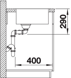 BLANCO ANDANO 400/400-IF INOX Saten polirano