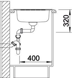 BLANCO LIVIT 45S SALTO Inox (plemeniti čelik)