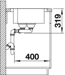 BLANCO MEDIAN 9-IF INOX Dorada četkom Inox (plemeniti čelik)