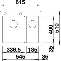 BLANCO PLEON 6 Split SILGRANIT® PuraDur®