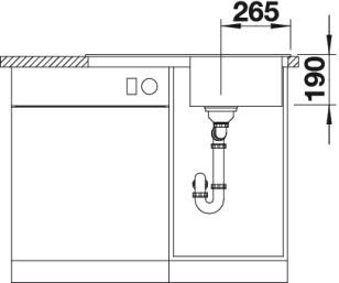 BLANCO SONA 45 S SILGRANIT® PuraDur®