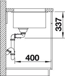 BLANCO SUBLINE 480/320-U SILGRANIT® PuraDur®