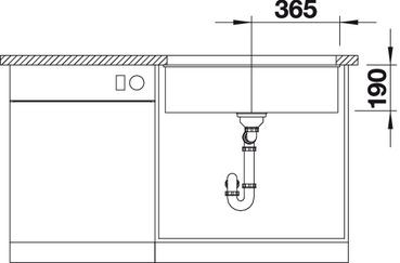 BLANCO SUBLINE 700-U SILGRANIT® PuraDur®