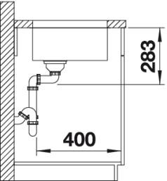 BLANCO SUPRA 340-U INOX Plemeniti čelik Inox (plemeniti čelik)