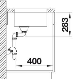 BLANCO SUPRA 400-U INOX Plemeniti čelik Inox (plemeniti čelik)