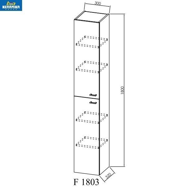 FIONA F 1803 kolpa san ormarić s vratima