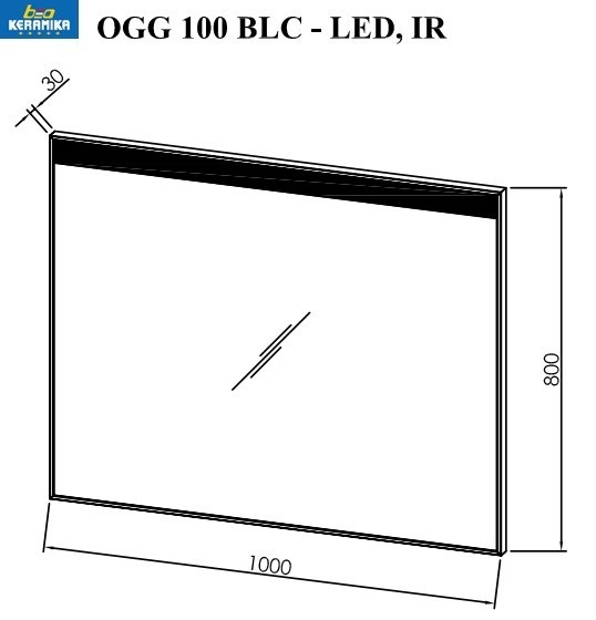 GLORIA OGG 100 BL – LED,T kolpa san ogledalo