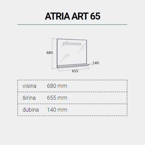 PINO ART OGLEDALO ATRIA ART 65