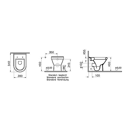 VITRA S50 WC ŠOLJA DO ZIDA 5323L003-0075