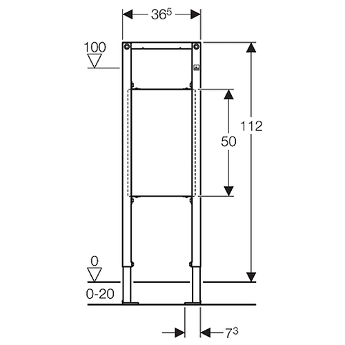 GEBERIT DUOFIX MONTAŽNI ELEMENT PREGRADE PISOARA 111.790.00.1