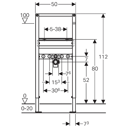 GEBERIT DUOFIX MONTAŽNI ELEMENT ZA LAVABO 112cm 111.437.00.1