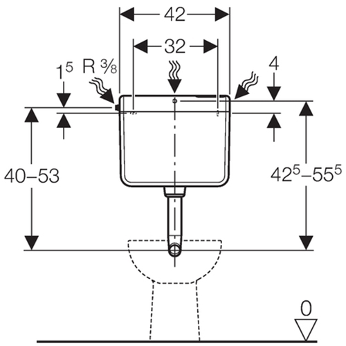 VODOKOTLIĆ GEBERIT AP 112 NISKA MONTAŽA 136.230.11.1