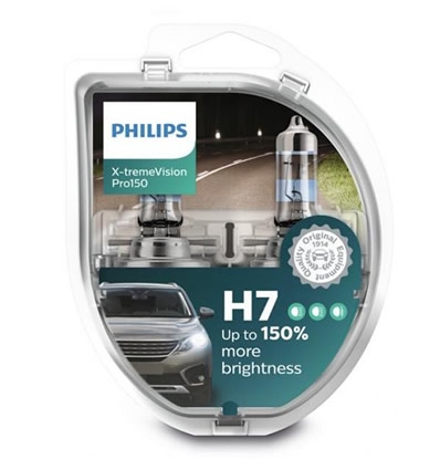 Auto sijalice PHILIPS H7 12V 55W PX26d - X-tremeVision Pro150 - 12972XVPS2