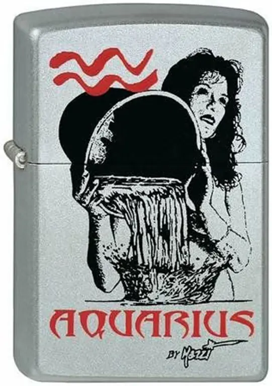 Zippo ZIPPO UPALJAČ - Satin Home Zodiac Aquarius