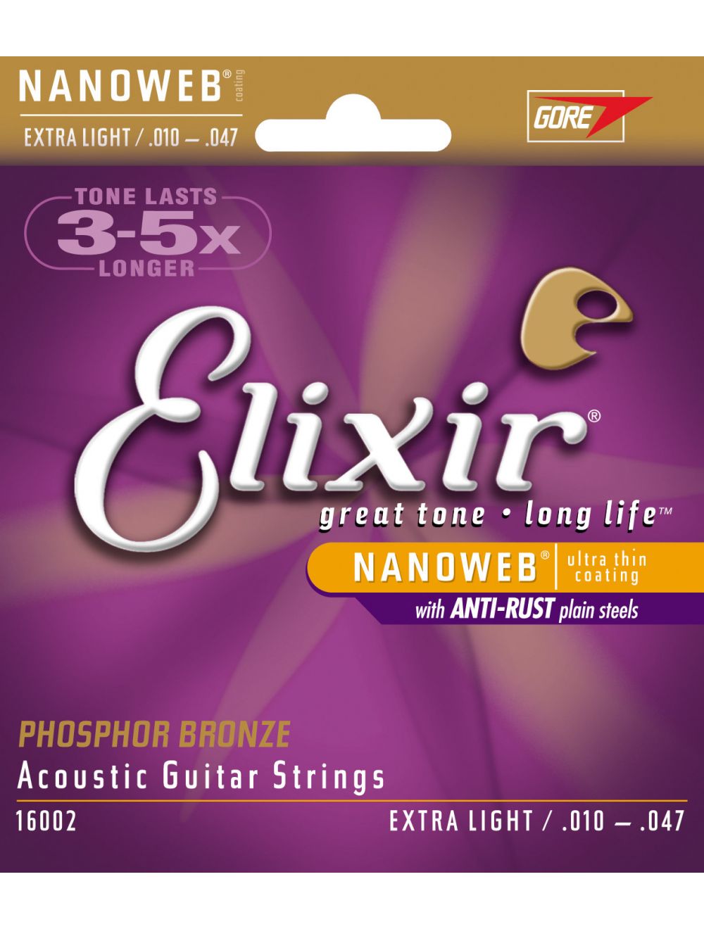 Elixir 16002 Nanoweb Phosphor Bronze .010-.047