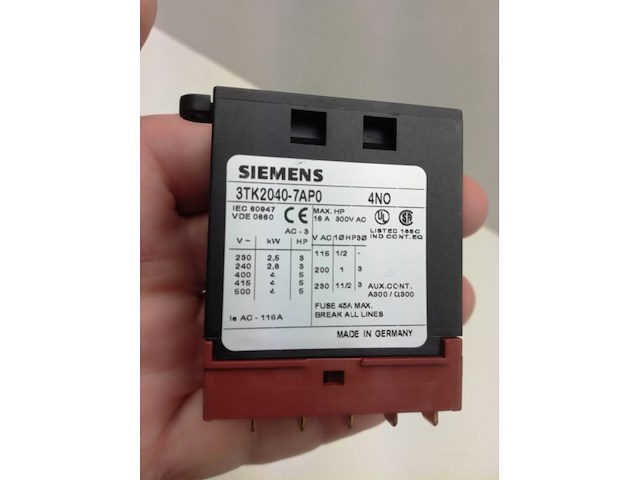 Siemens 3TK2040-7AP0 Mini contactor -NOVO-