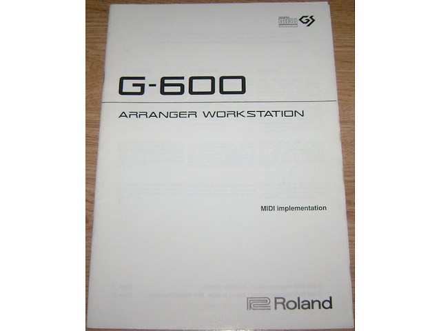 Uputstvo Za Roland G-600 - Midi Implementation