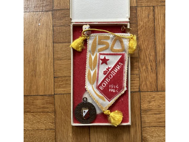 50 godina FK Vojvodine (1964).značka, zastava, medalja