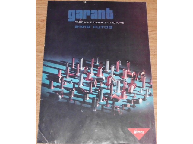 Brošura Proizvoda `Garant` Futog Jugoslavija