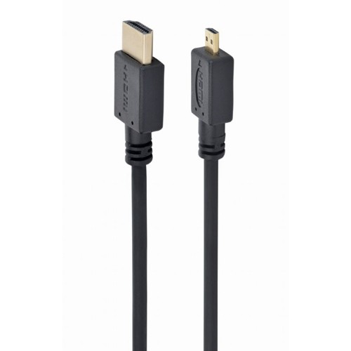 Gembird HDMI male to micro D-male black cable with gold-plated connectors, 1.8 m | CC-HDMID-6