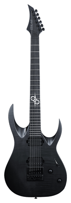Solar Guitars A1.6C Flame Black Matte