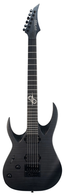 Solar Guitars A1.6FB Leftand Flame Black Matte