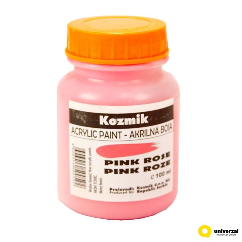 BOJA AKRILNA ROZA PINK 100ml KOZMIK