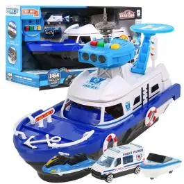 Policijski brod igračka na baterije sa dodacima
