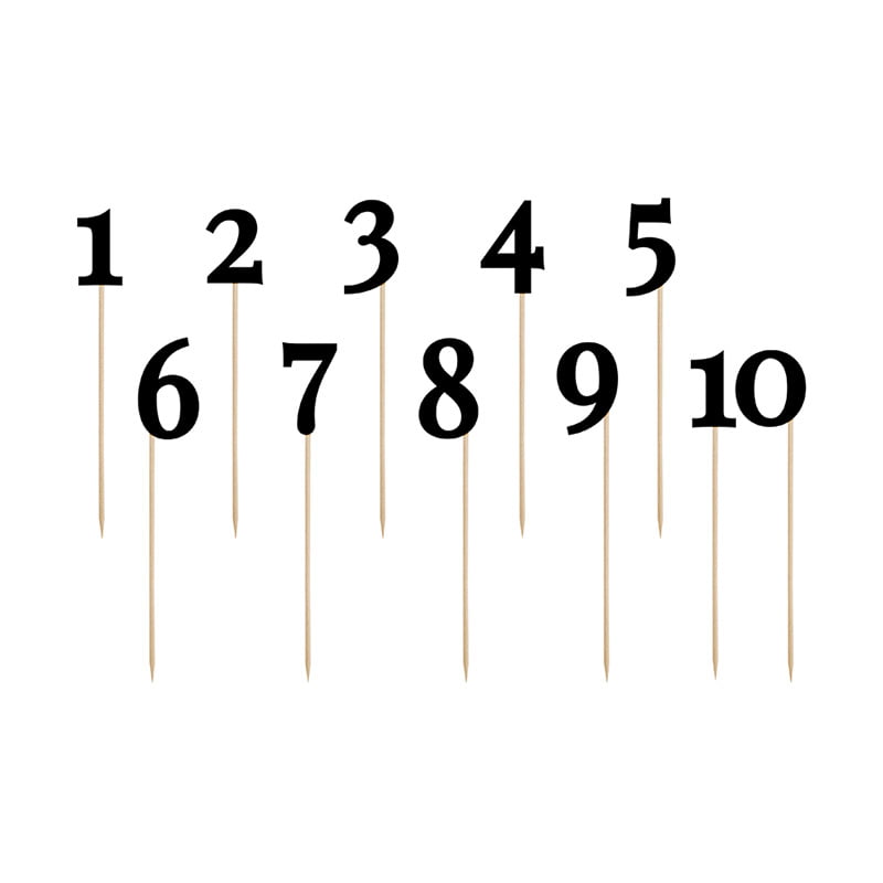 Crni brojevi na štapiću – 10kom