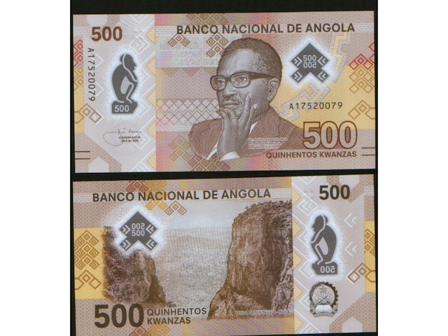 Angola 500 Kwanzas 2020. UNC Polymer.