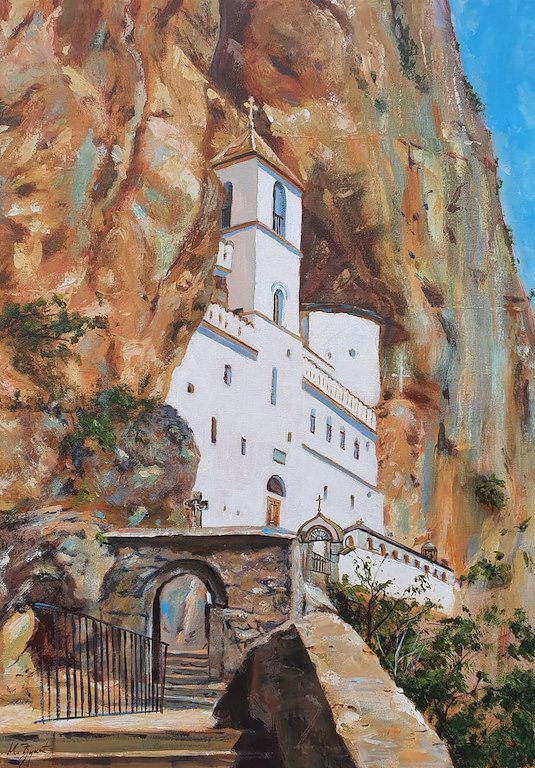 Ostrog, Marija Djukic, ulje na platnu, 50×70 cm, sertifikat, 220 eura