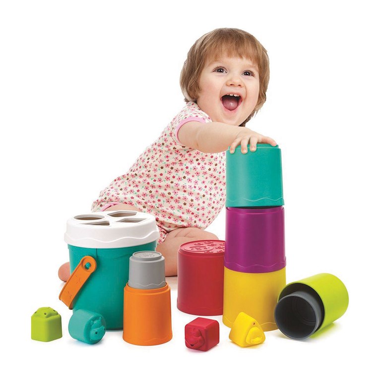 B kids Shape sorting stack nest