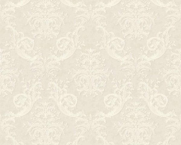 A.S. Création Wallpaper «Baroque, Grey, White» 371632
