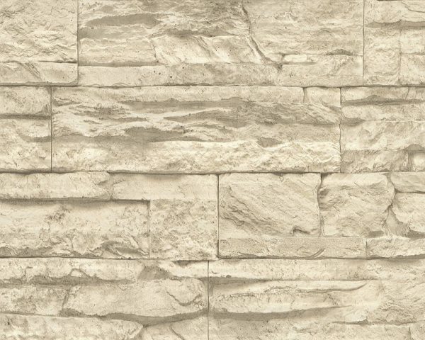 A.S. Création Wallpaper «Stone, Beige, Cream» 707130