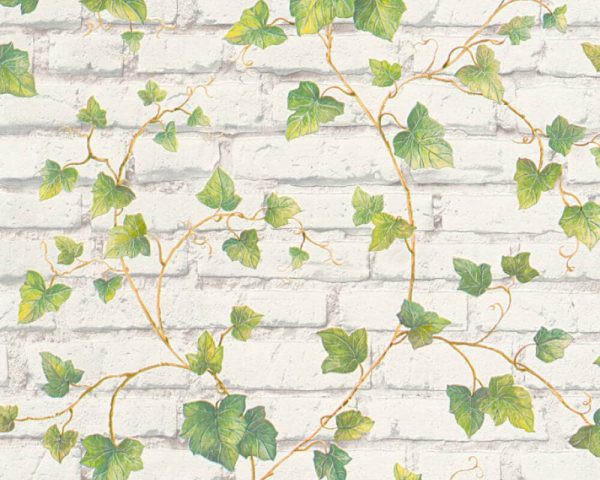 A.S. Création Wallpaper «Stone, Brown, Green, White» 319421