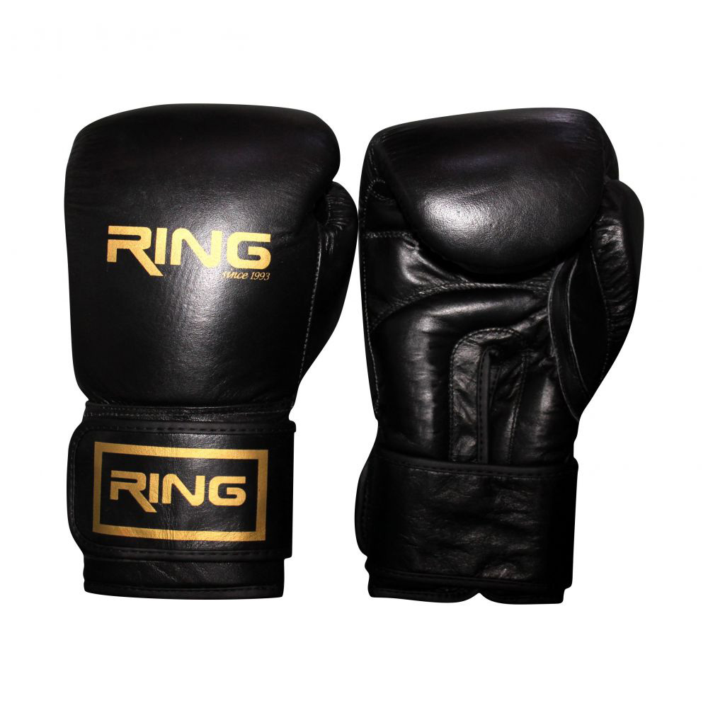 Ring Rukavice za boks 10 OZ kožne Black RS 3311-10