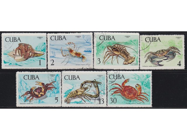 Kuba 1969 Fauna-morski rakovi ponisteno