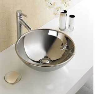 Lavabo nadgradni Ø410×160 silver