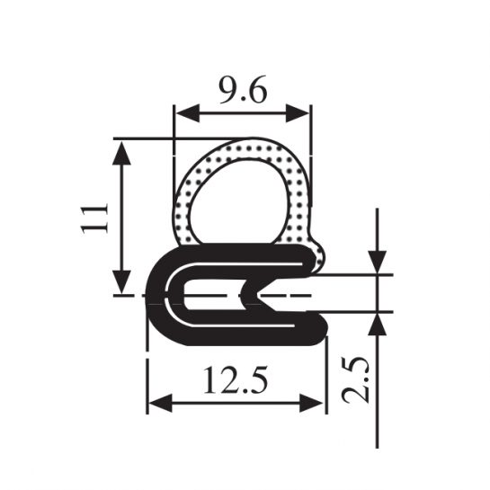 Gumeni profil, keder – M111000500