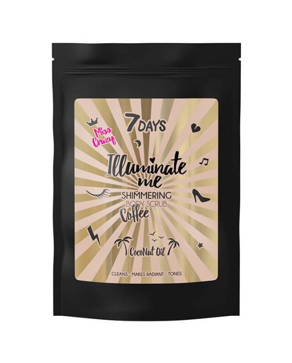 Svetlucavi piling za telo 7DAYS Miss Crazy Coffee 200g