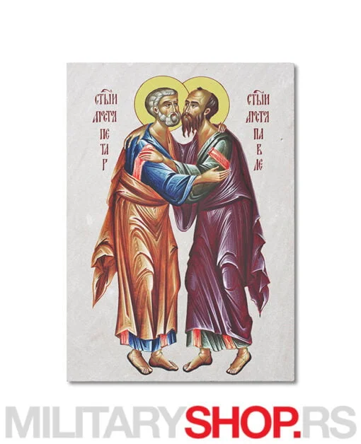 Sveti Petar i Pavle ikona na kamenu