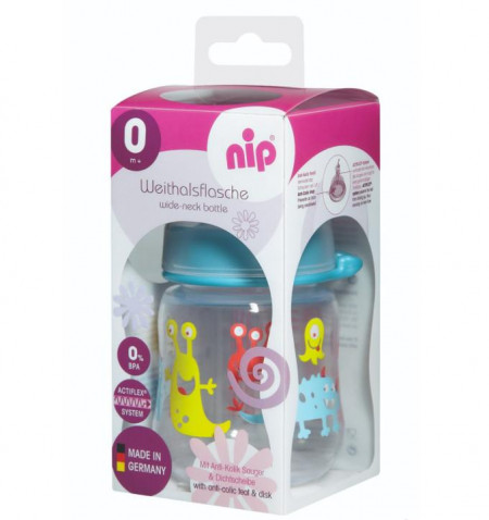 Nip flašica šir.otv. dečaci 150ml sil.cucla 0m+ ( A001247 )