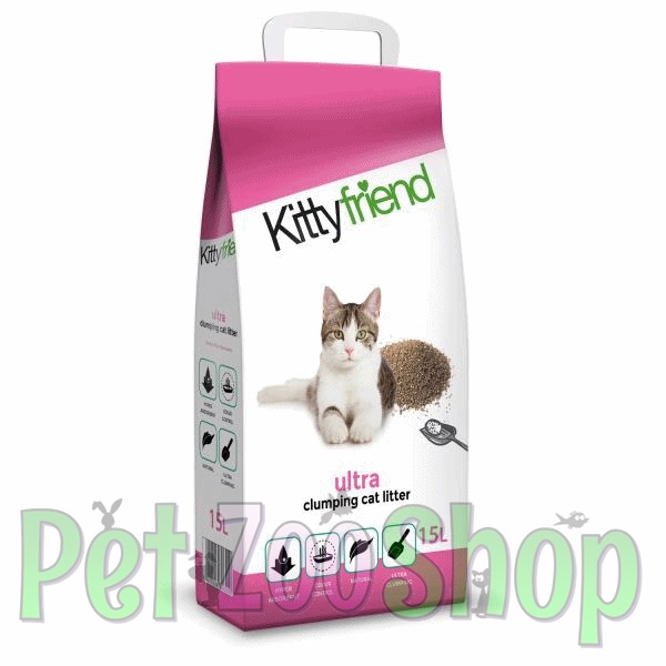 Posip za Mačke Kitty Friend Ultra 15L