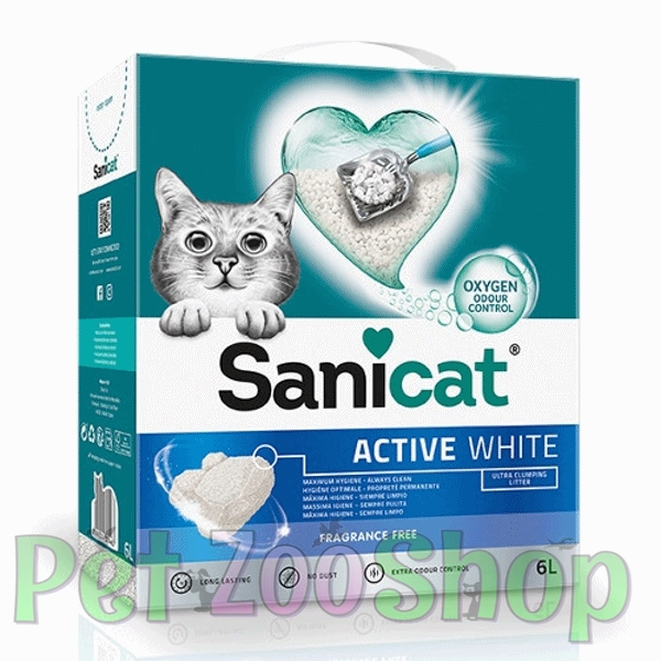 Sanicat Posip za mačke Active White